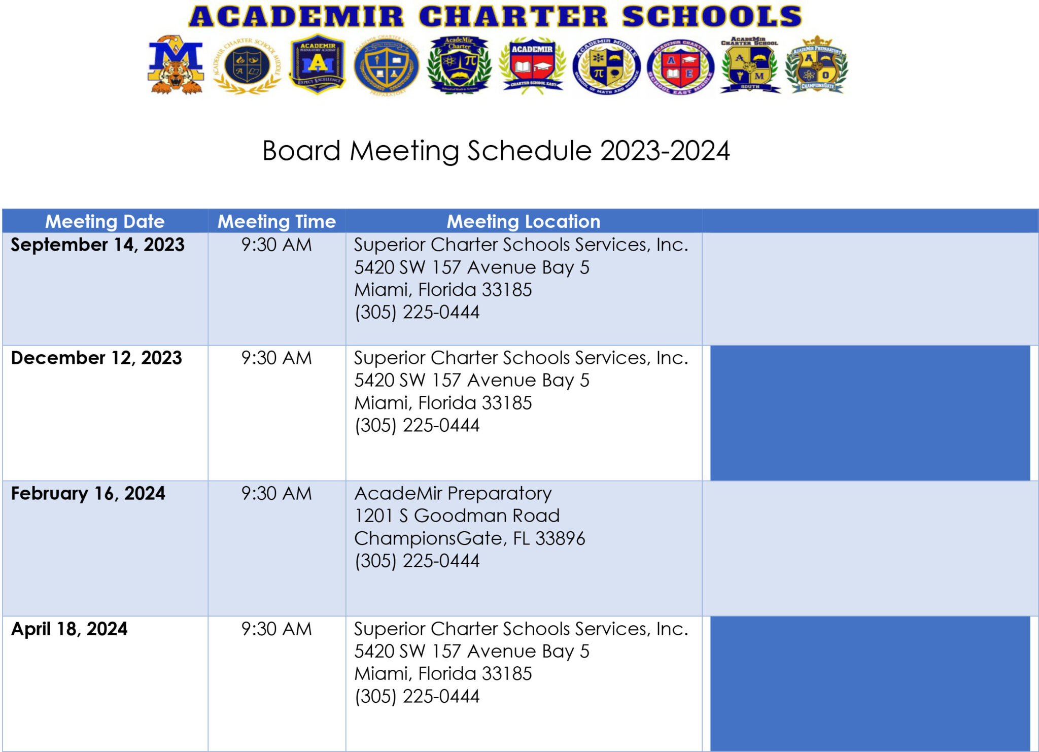 ACSMS Governing Board – ACSMS